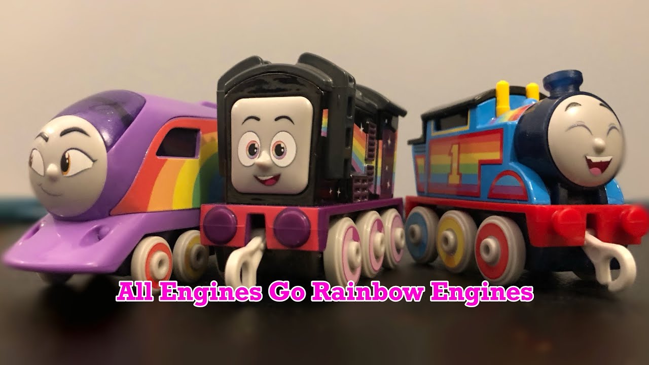 All engines go push along rainbow engines - YouTube