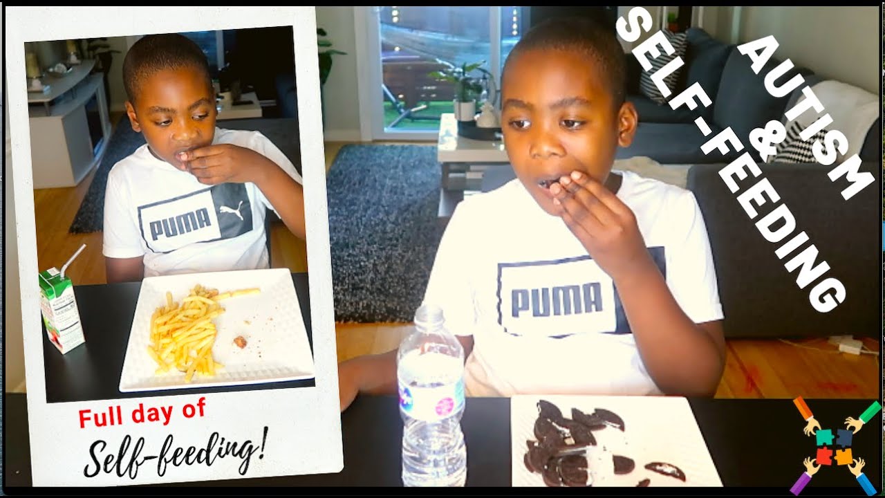 Autism & Food -- Self Feeding Progress / What He Eats in a Day. - YouTube