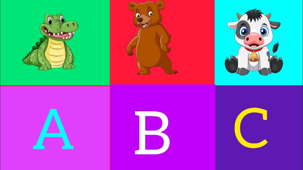 ABCD with animals names|Alphabet Animals|mrs.positive🐯 - YouTube