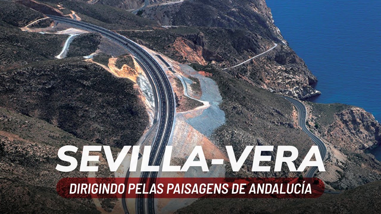 Viajando de Carro de Sevilha para Playas de Vera: paisagens ...