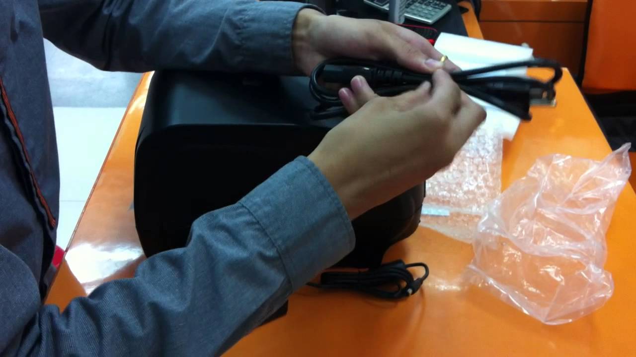 How to install sticker in TSC TA200 barcode printer - YouTube