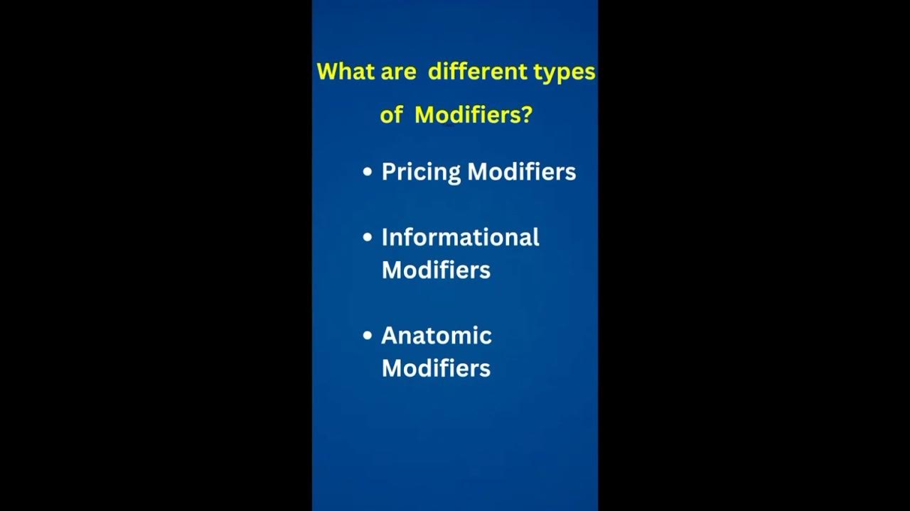 𝐌𝐨𝐝𝐢𝐟𝐢𝐞𝐫 𝐓𝐲𝐩𝐞𝐬 𝐢𝐧 𝐌𝐞𝐝𝐢𝐜𝐚𝐥 𝐂𝐨𝐝𝐢𝐧𝐠. 𝐋𝐞𝐯𝐞𝐥 𝐲𝐨𝐮𝐫 𝐦𝐞𝐝𝐢𝐜𝐚𝐥 𝐜𝐨𝐝𝐢𝐧𝐠 𝐬𝐤𝐢𝐥𝐥𝐬 𝐨𝐧 𝐚 ...