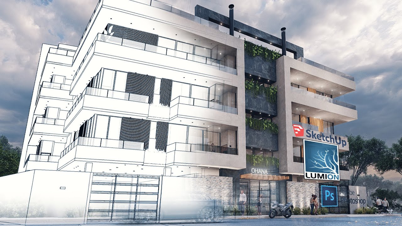 RENDERIZAR EN LUMION 10 - RENDER EXTERIOR - #7 PROYECTO EDIFICIO OHANA ...