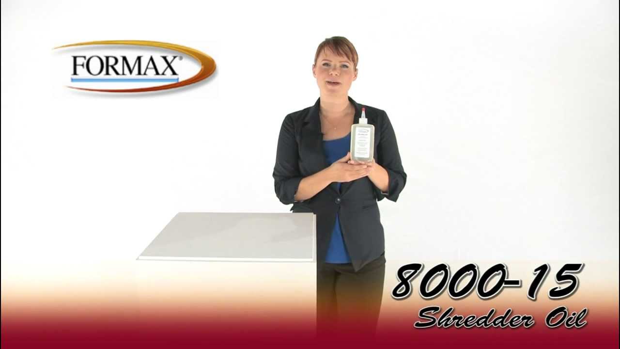 Formax FD 8000-15 Shredder Oil - 8 oz - YouTube
