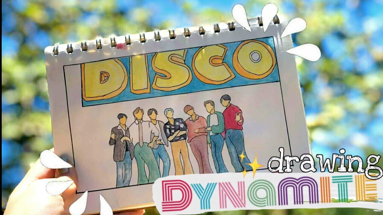 BTS (방탄소년단) DYNAMITE MV DRAWING! // trashzy mochi🍓 - YouTube