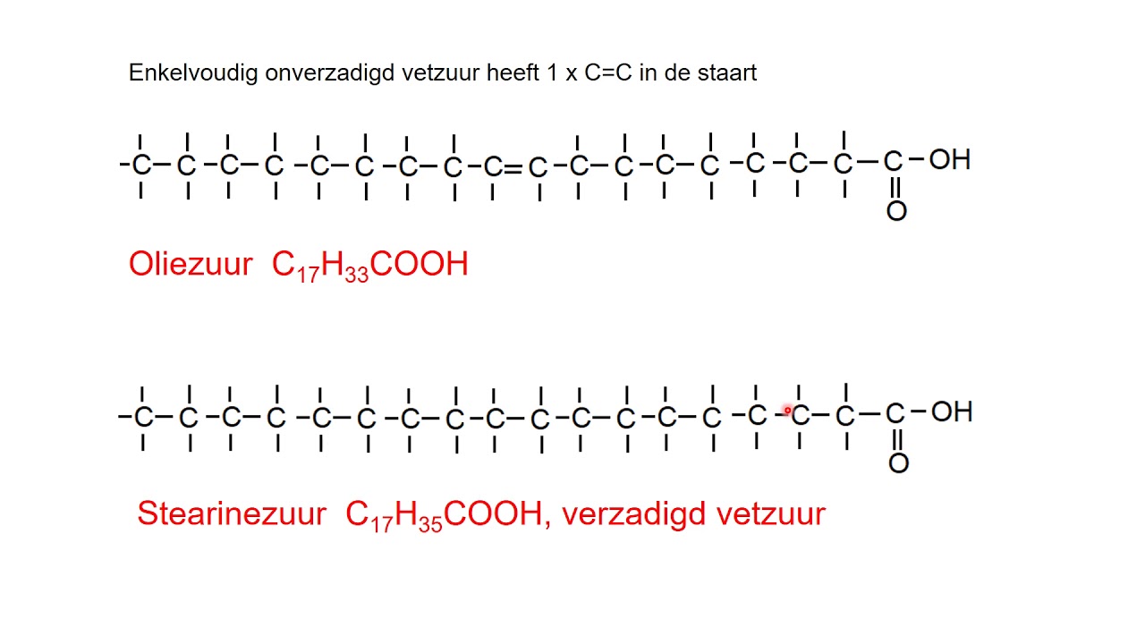 Alkaanzuren en vetzuren met C=C berekeningen (verbeterde lay-out) - YouTube