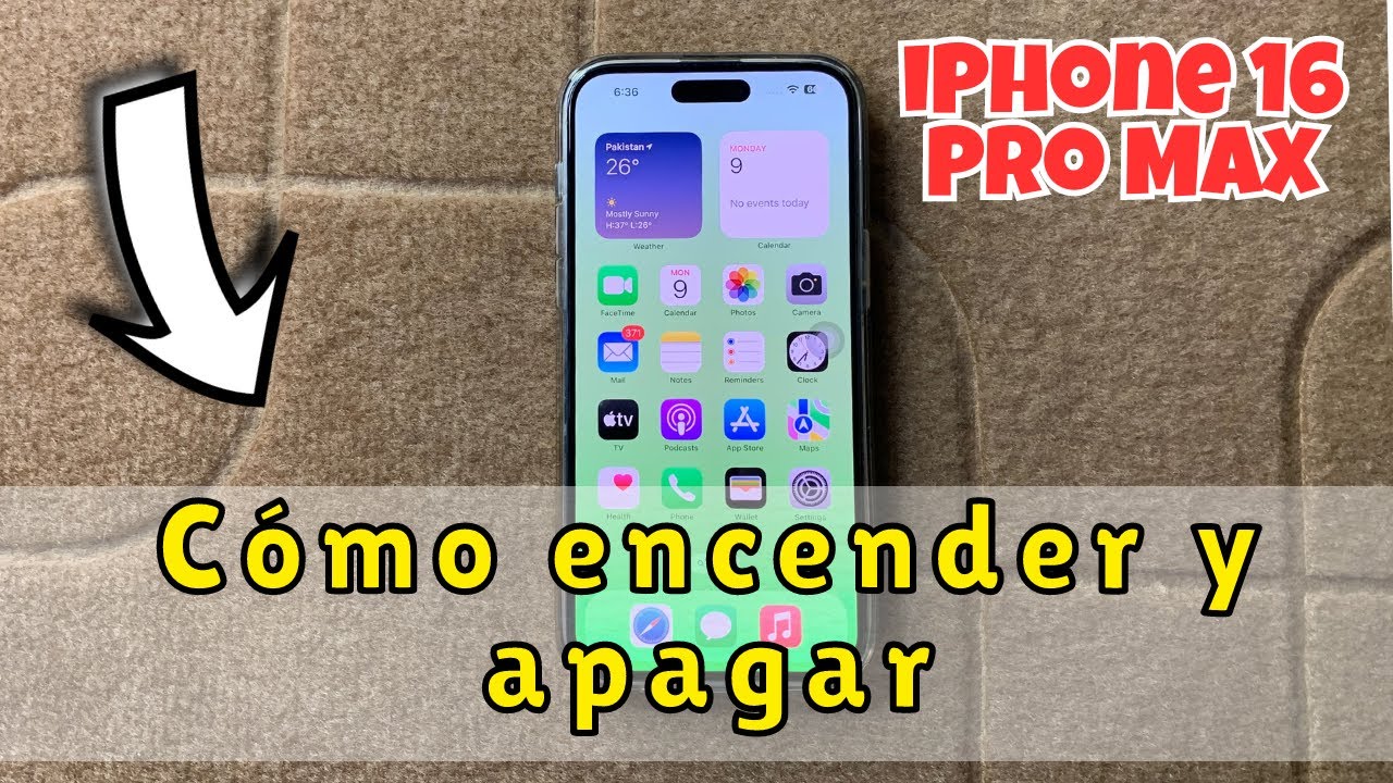 Cómo encender y apagar el iPhone 16 Pro Max - YouTube