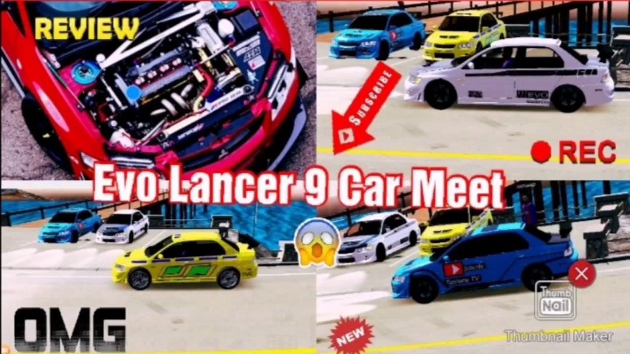 Evo lancer 9 Car Meet In - (Car Parking Multilayer)!? 🔥😱🥶 - YouTube