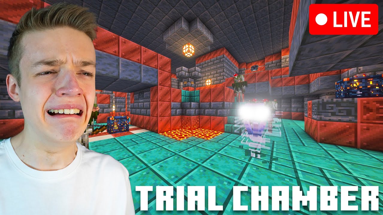 FIGHTING TRIAL CHAMBERS IN OUR MINECRAFT REALM!! 🔴shorts stream - YouTube