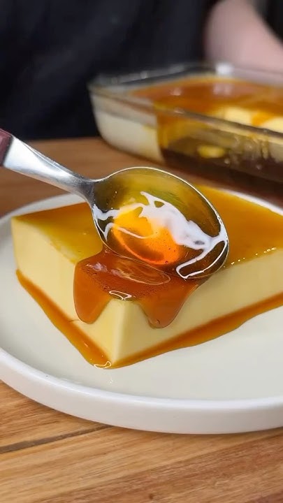 FLAN SIN HUEVO Y SIN HORNO! #shorts - YouTube
