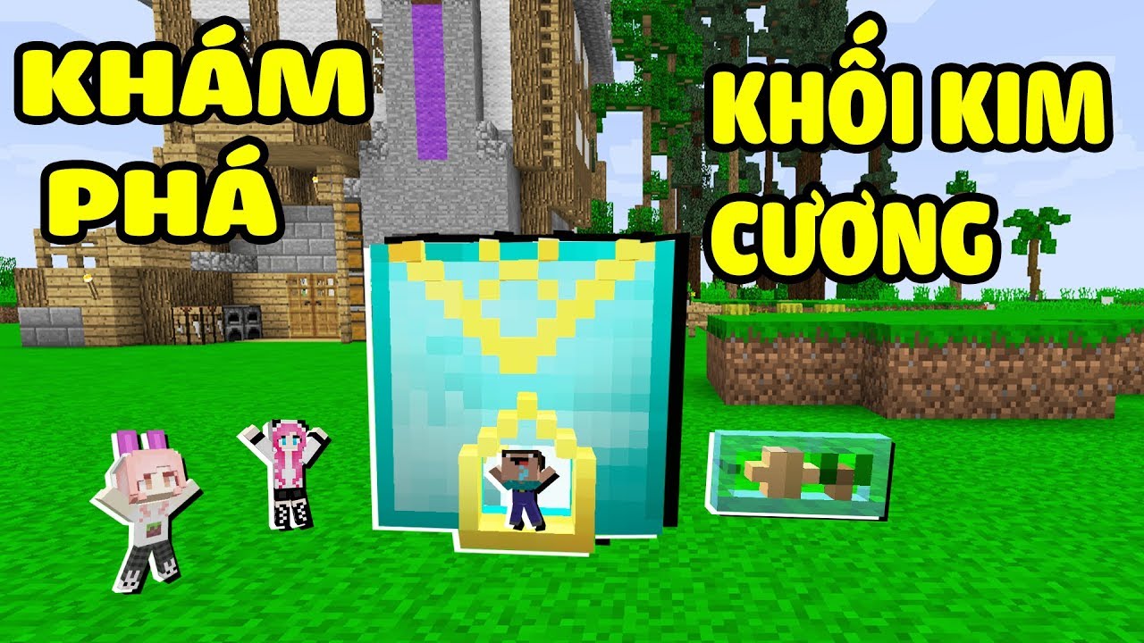 HEBI THỬ THÁCH 24 GIỜ KHÁM PHÁ BÊN TRONG KHỐI KIM CƯƠNG*HEBI XÂY NHÀ ...