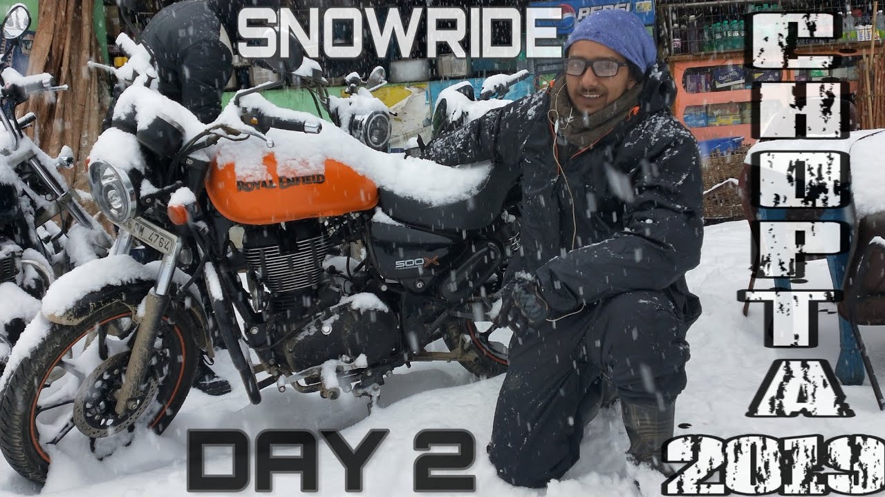 Bike Ride In SNOW STORM || Snowfall in CHOPTA || Captured SNOWFOX Day 2 ...