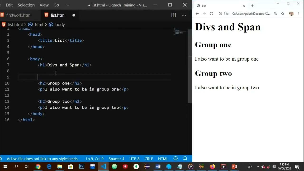 Part 5. Divs and Span - YouTube