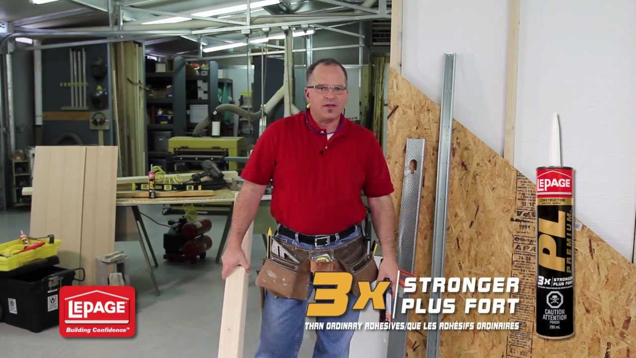 LePage PL Premium Construction Adhesive - YouTube