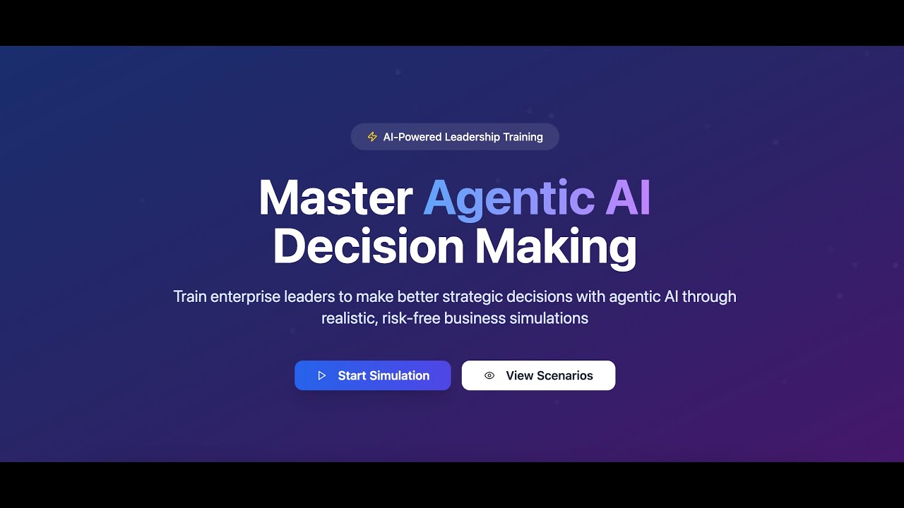 Agentic AI Simulation Sandbox | Experiential AI Learning & Workforce ...