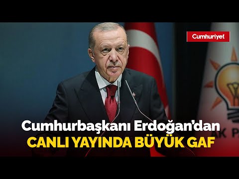 AKP'li Cumhurbaşkanı Erdoğan'dan canlı yayında büyük gaf: Sosyal medya bunu konuşuyor