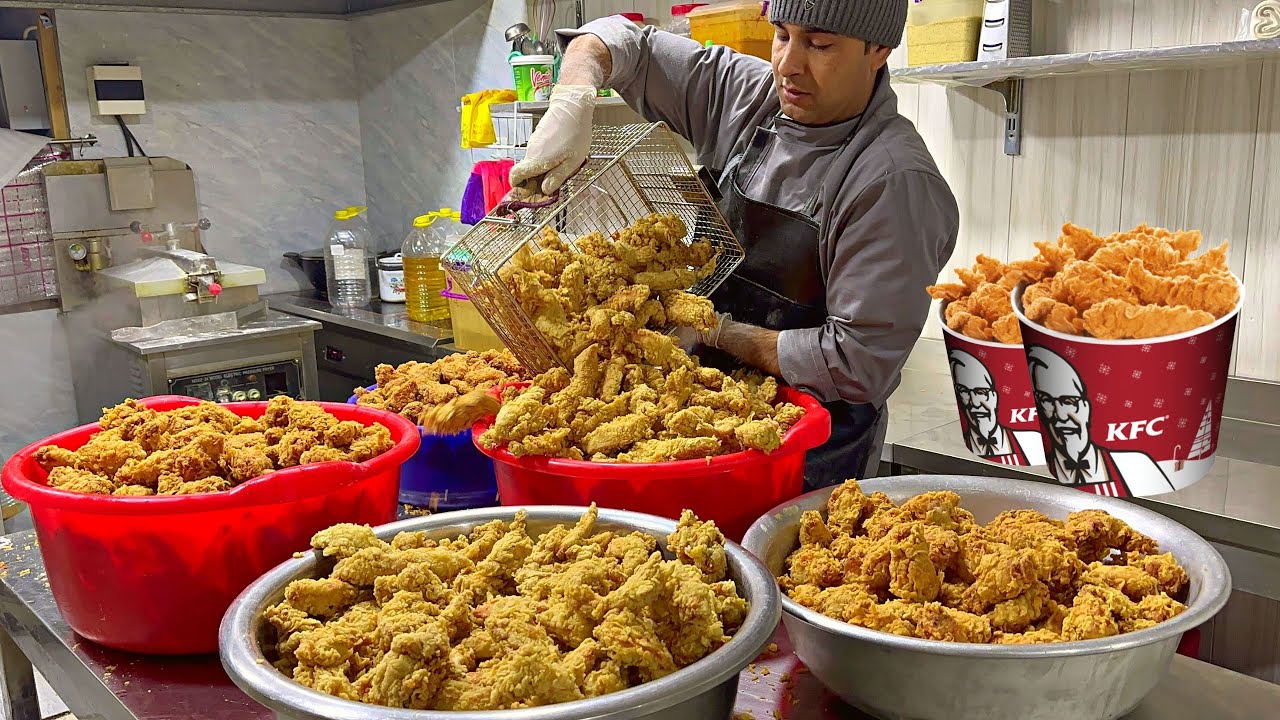 Super AMAZING and Crispy KFS recipe | 200 kg of CHICKEN Legs and Wings ...