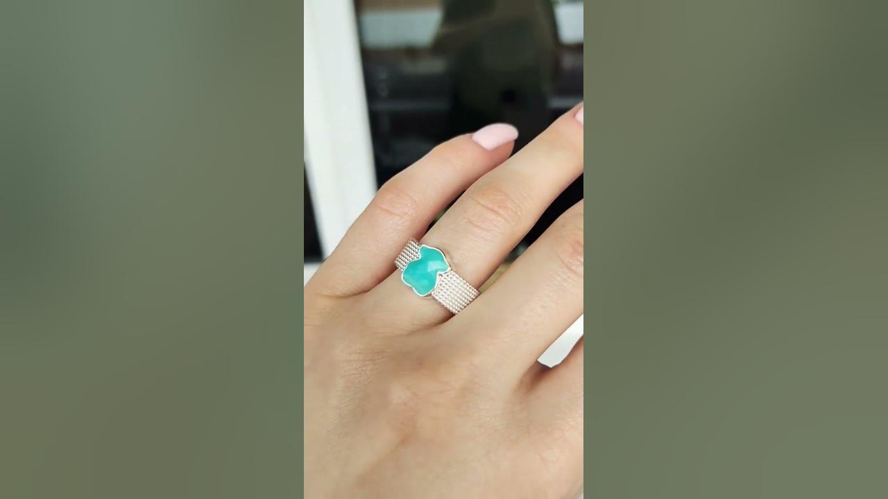 Кольцо Tous с амазонитом Тоус от mybliss.bijou - YouTube