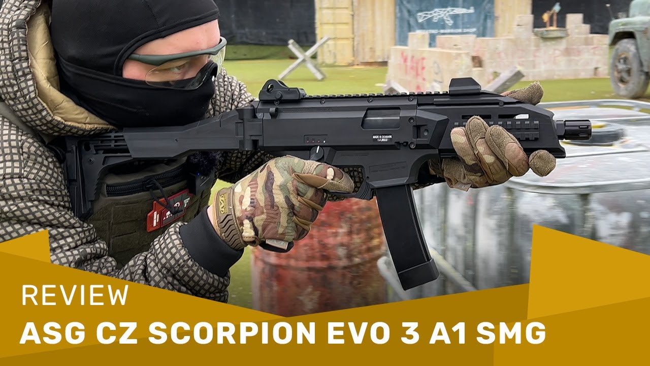 Airsoft Review: ASG CZ Scorpio EVO 3 A1 S-AEG SMG - YouTube