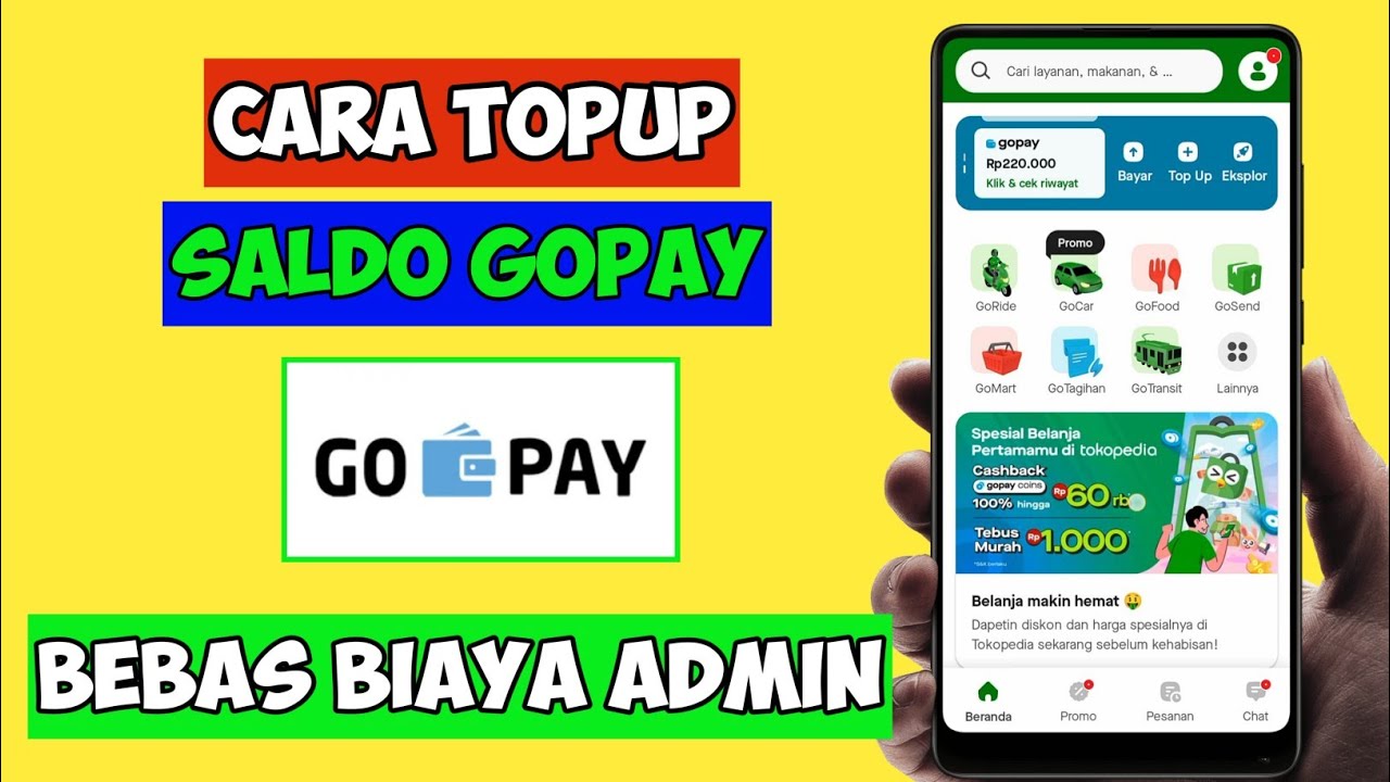 Cara Topup Gopay Bebas Biaya Admin Terbaru - YouTube