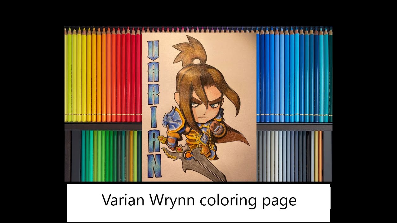 Varian Wrynn coloring page | World of Warcraft | Alliance - YouTube
