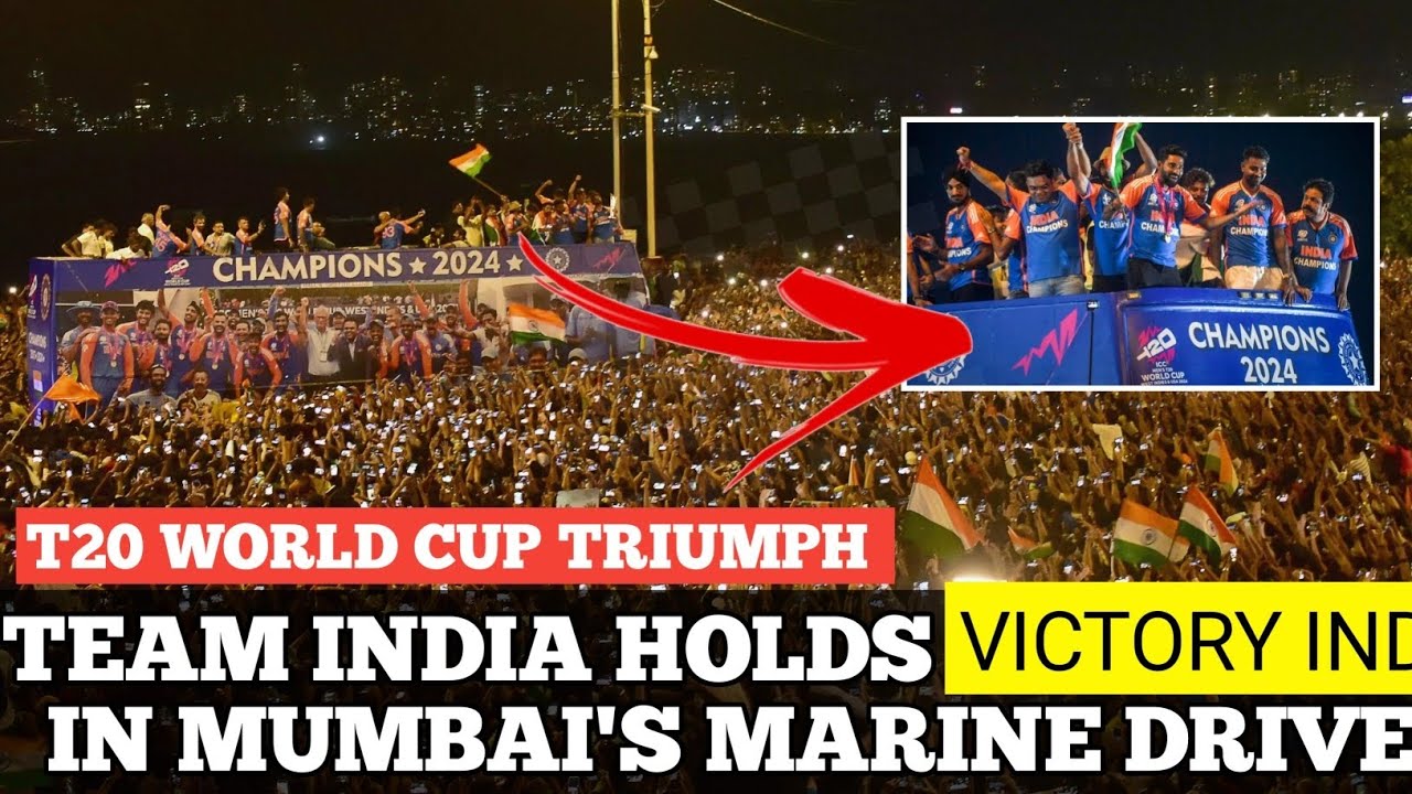 T20 World Cup triumph:Tream India holds victory parade in Mumbai's ...