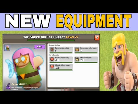 New vip super Archer puppet equipment in coc 😱🙏🤩🥳🙏⚡⚡😊😱🥺😍🙏😍#clash of ...