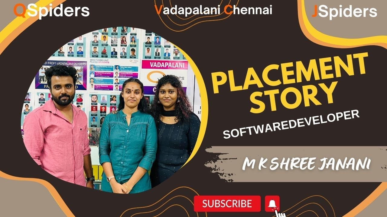 Success story of Mr. M K SHREE JANANI as a software Engineer Qspiders ...