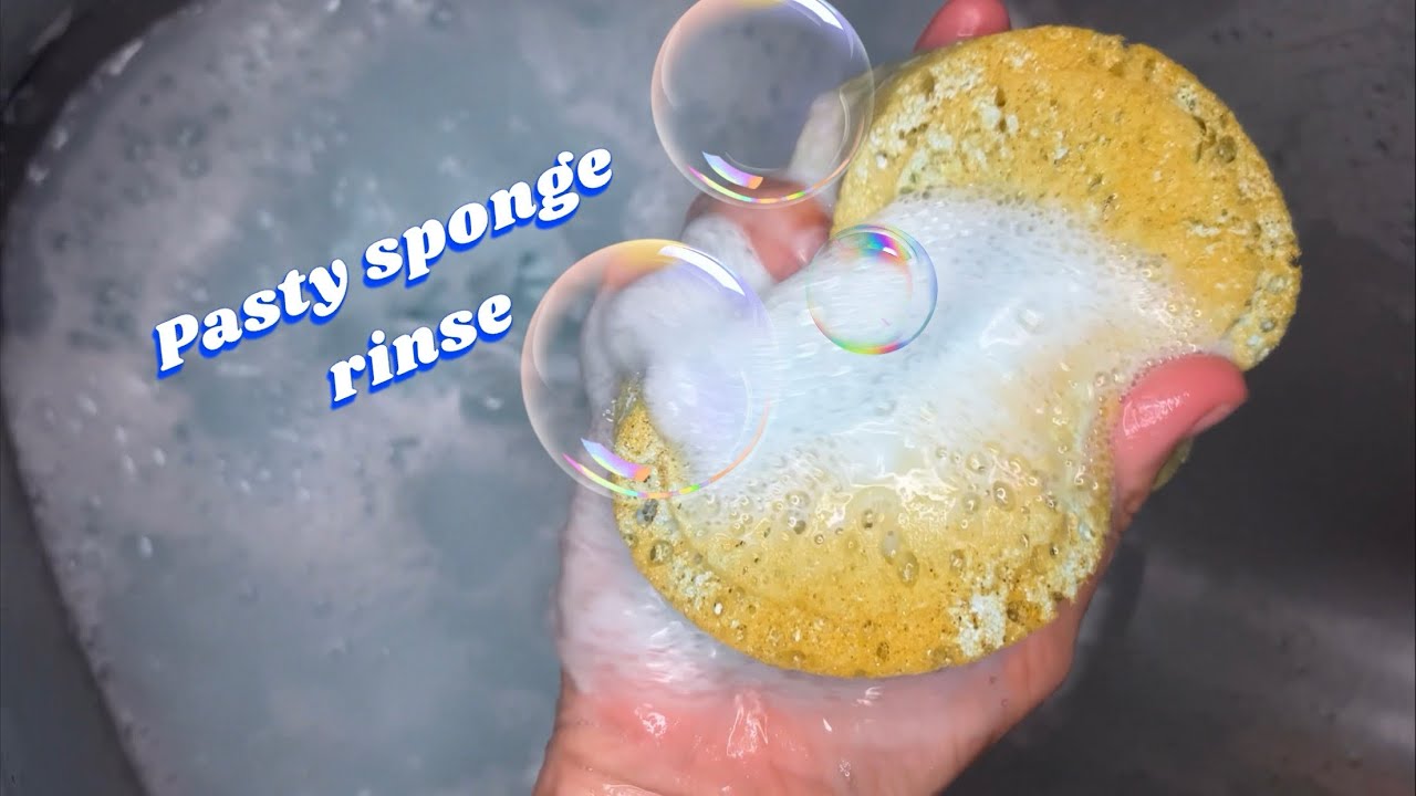 ASMR clean** amazing simple sponge rinse - YouTube