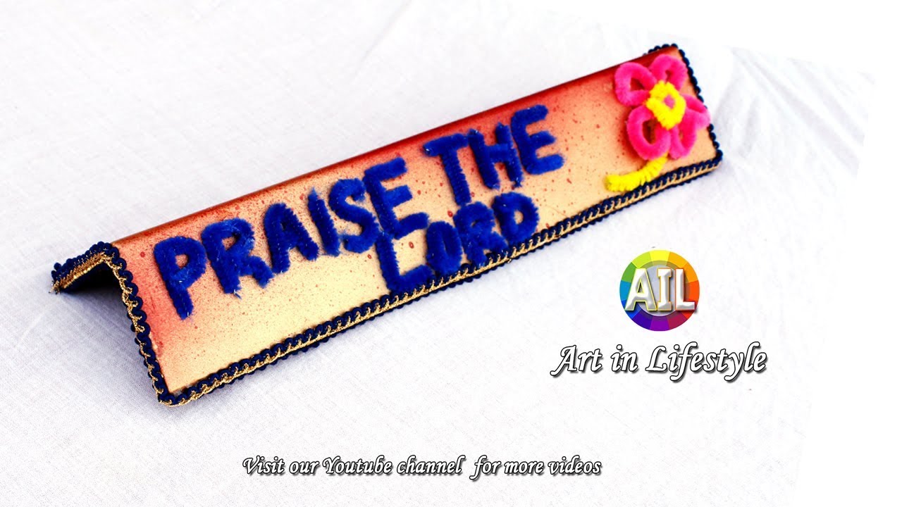 Art in Cardboard #Name Plate @Rs.20 #Designing Name Plate on your Own # ...
