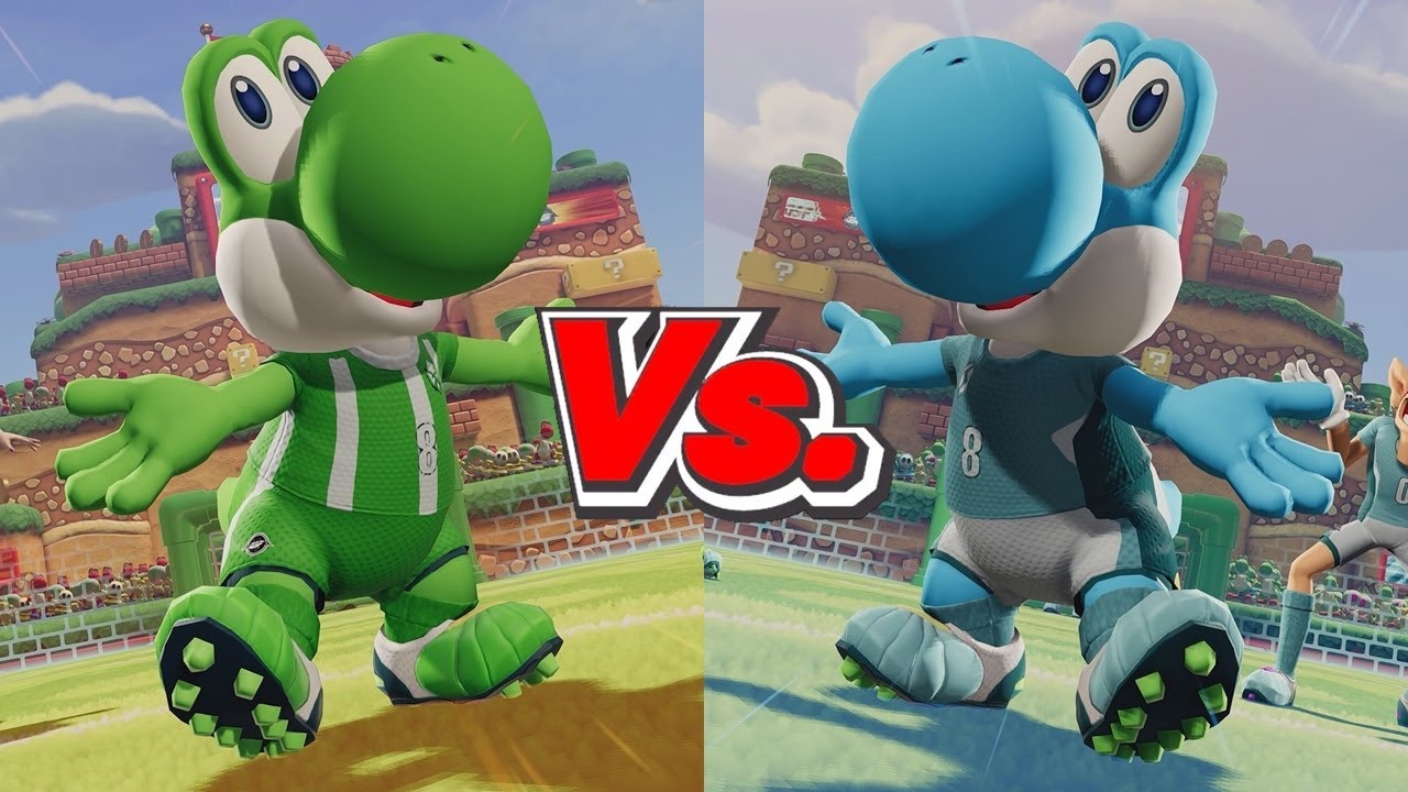 Mario Strikers Battle League - Yoshi (Warriors) Vs. Yoshi (Bolts) - YouTube