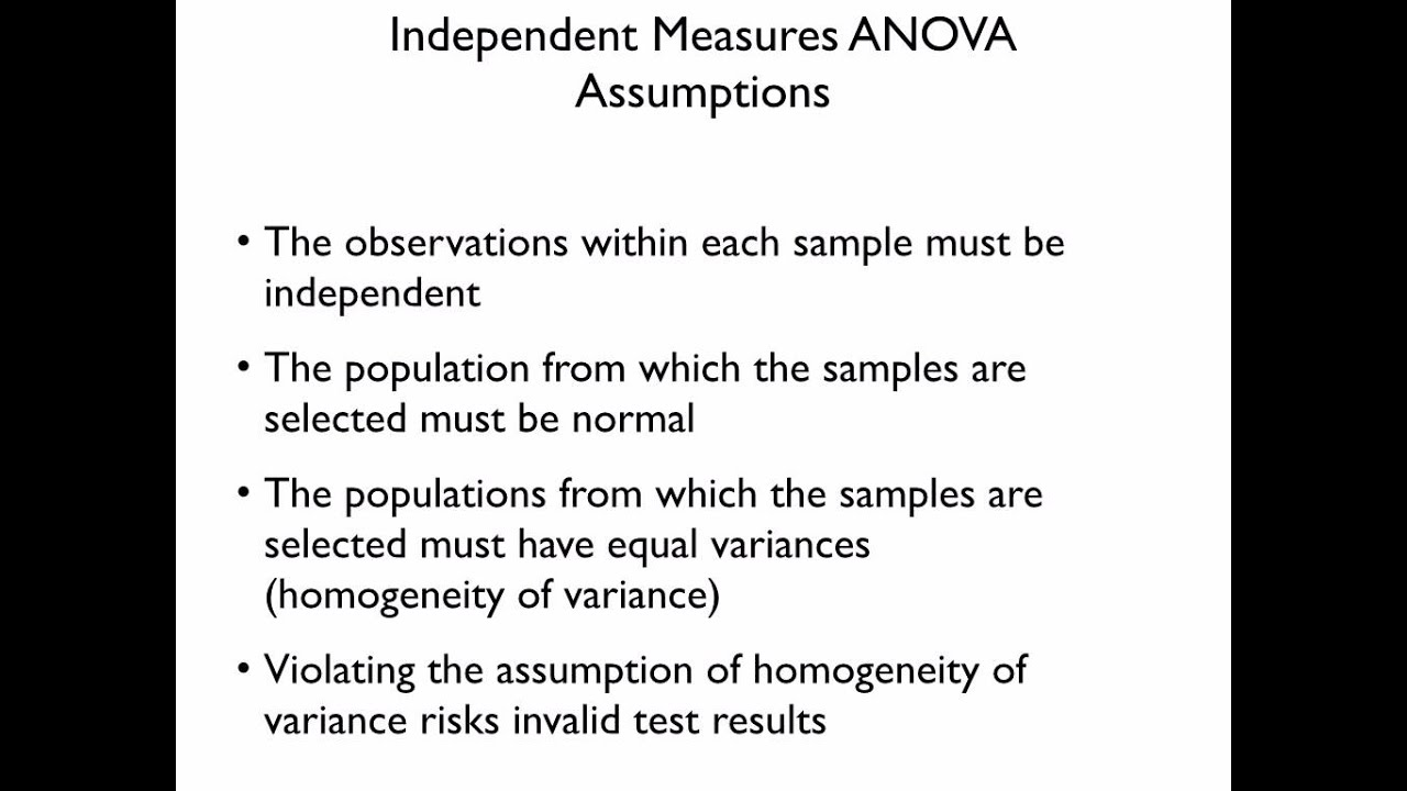 ANOVA v T tests - YouTube