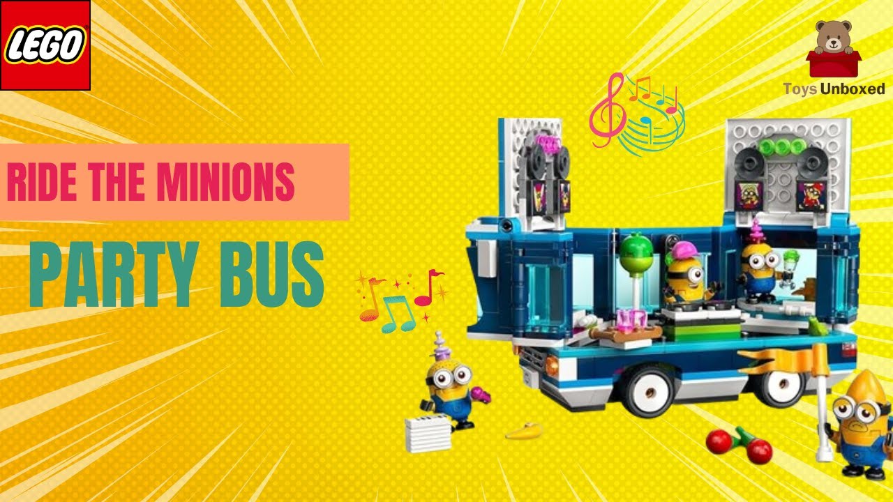 Party Bus with the LEGO Minions (Despicable Me 4) - YouTube