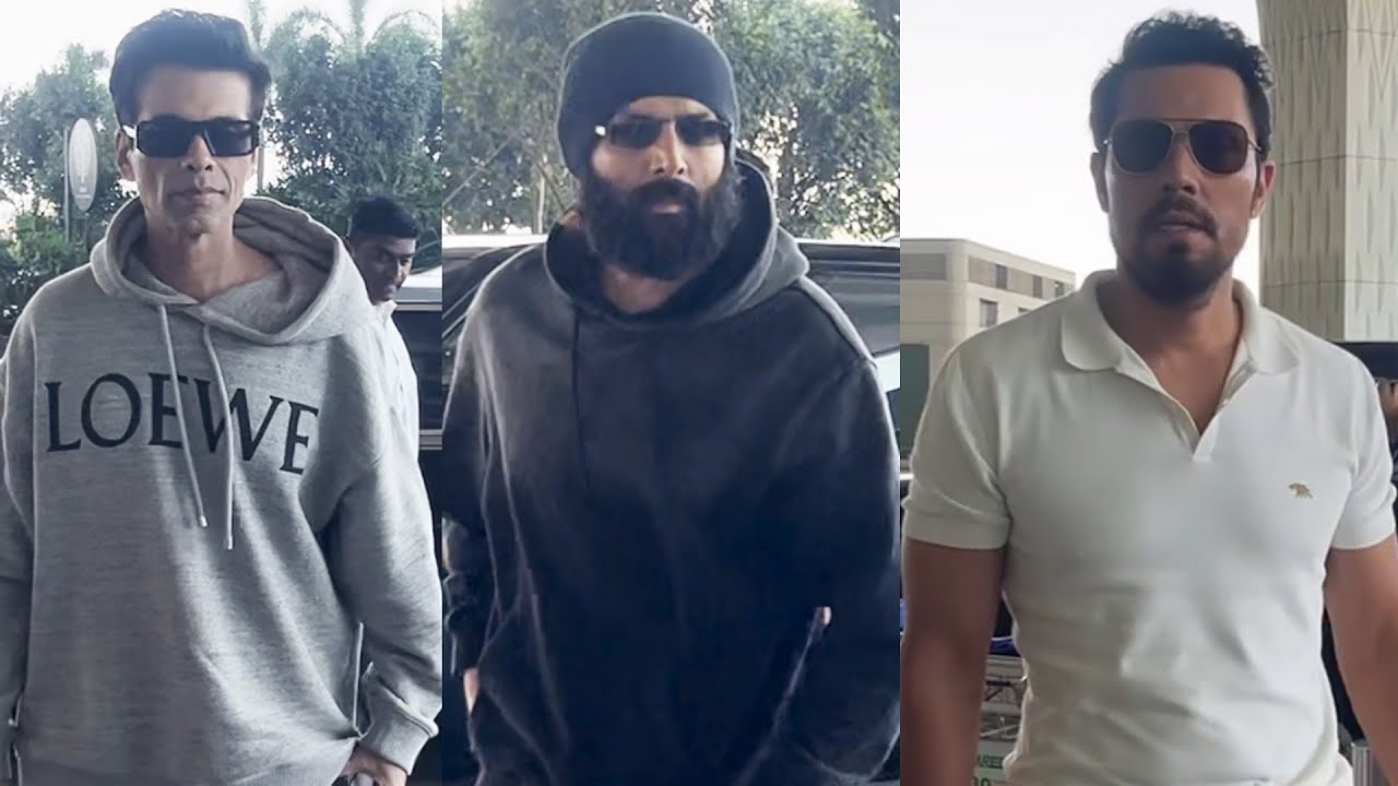 Kartik Aaryan, Karan Johar & Randeep Hooda Spotted At Mumbai Airport ...