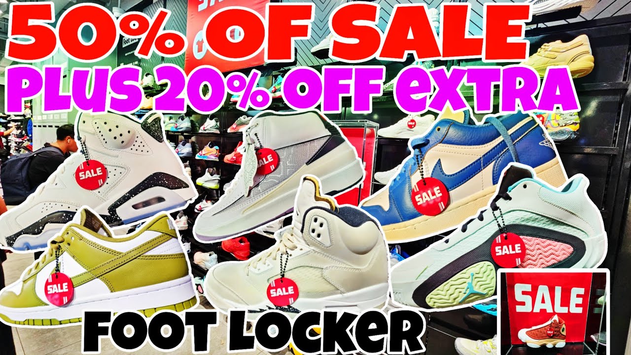 FOOT LOCKER SALE 50% OFF PLUS BUY GET 20 EXTRA DISCOUNT MALUPIT TOL 3K NALANG - YouTube