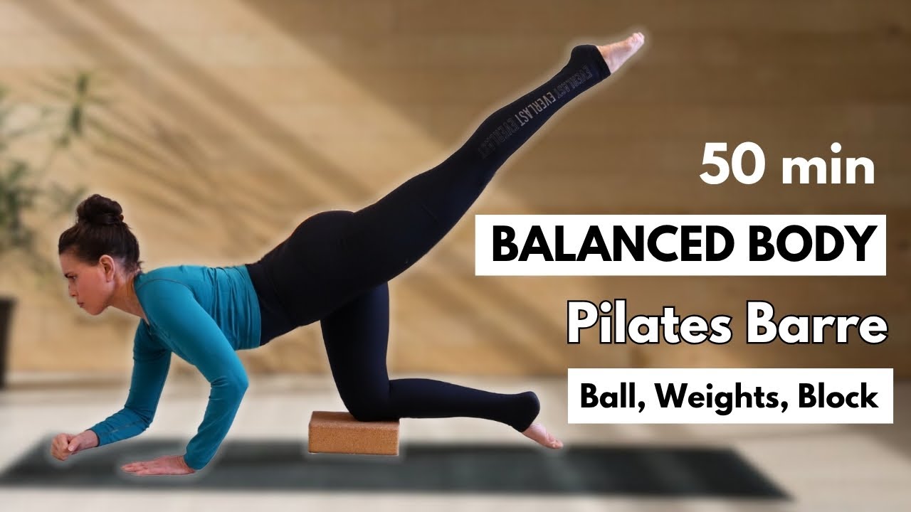 TRAILER for 50 min Pilates Barre Workout | Yoga Block & Pilates Ball ...