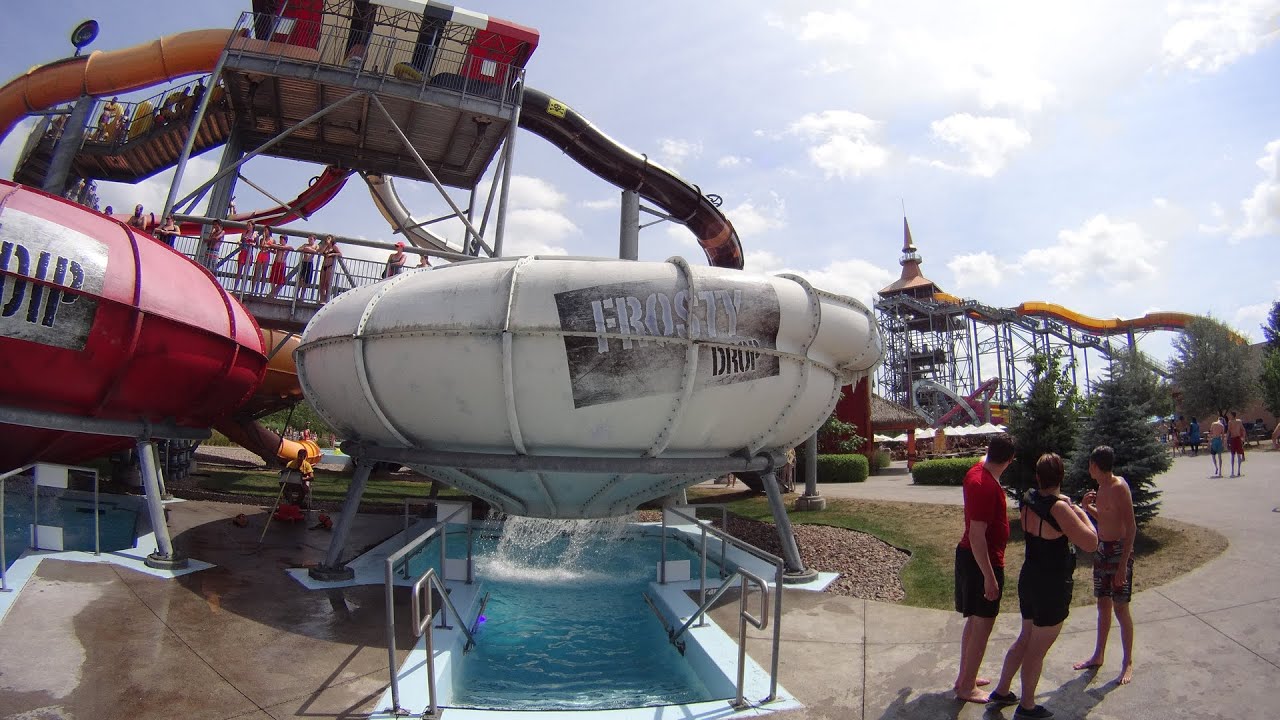 Frosty Drop Water Slide at Calypso Waterpark - YouTube