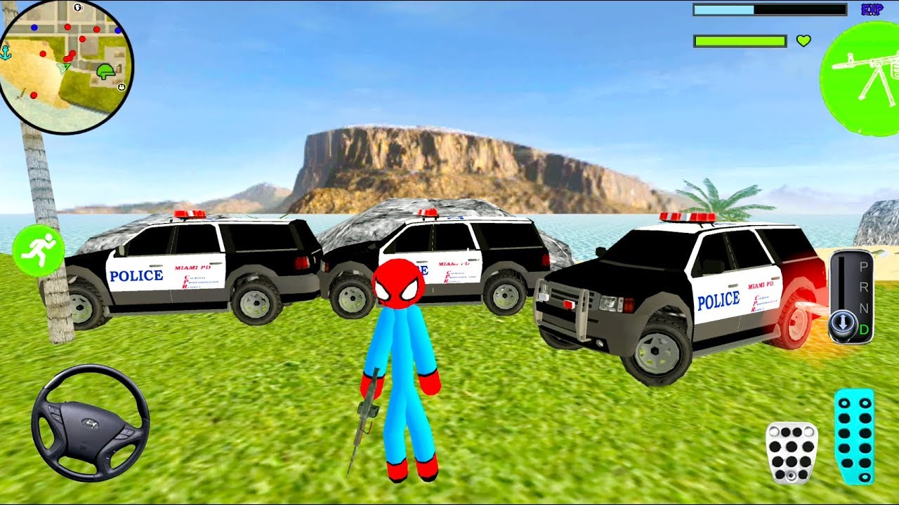 Policeman Detective Stickman Game #3 - Spider Police Officer On Duty ...