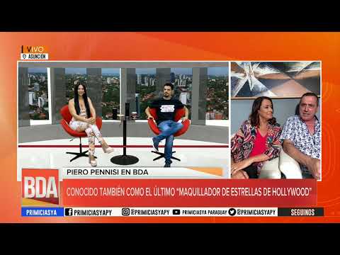 Roberta Capua, ex Miss Italia 1986 y el maquillador Piero Pennisi en exclusiva desde Roma, Italia