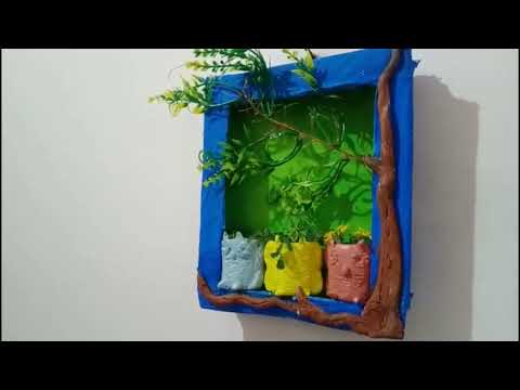 Diy wall decor with waste materials || Wall decor easy || - YouTube