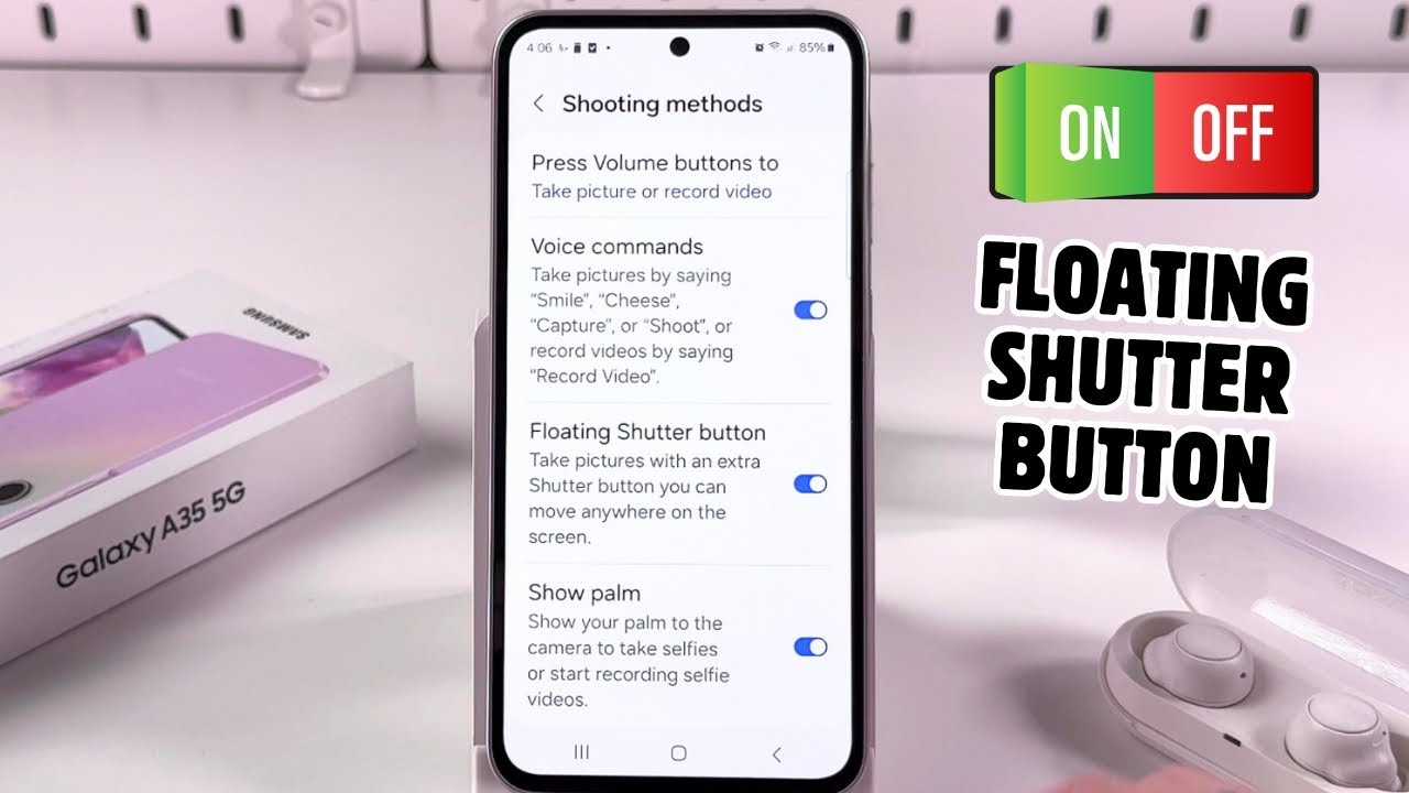 Samsung Galaxy A35 5G: How to Enable/Disable the Floating Shutter ...