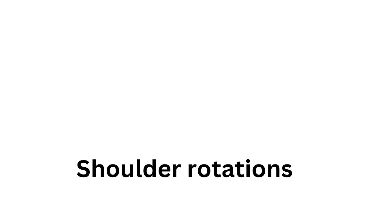 Shoulder rotations - YouTube