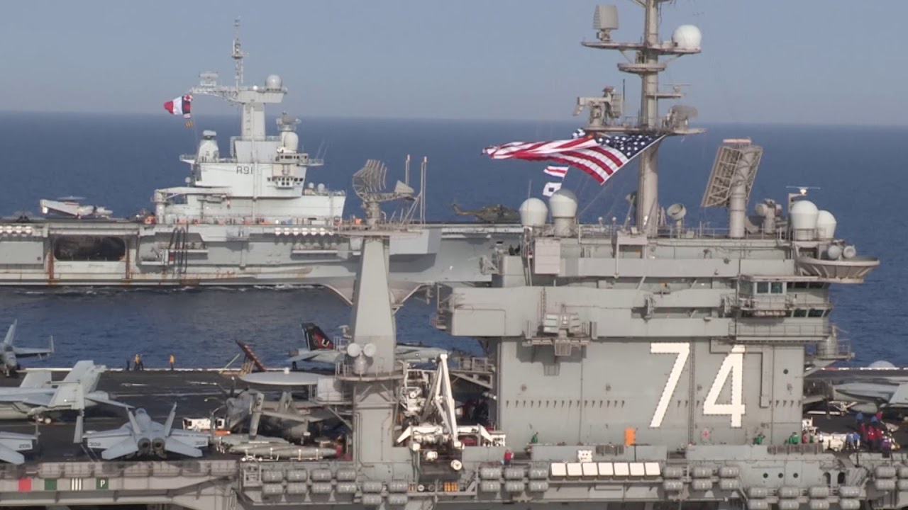 U.S. and French Navy Conduct Operations in the Red Sea - YouTube