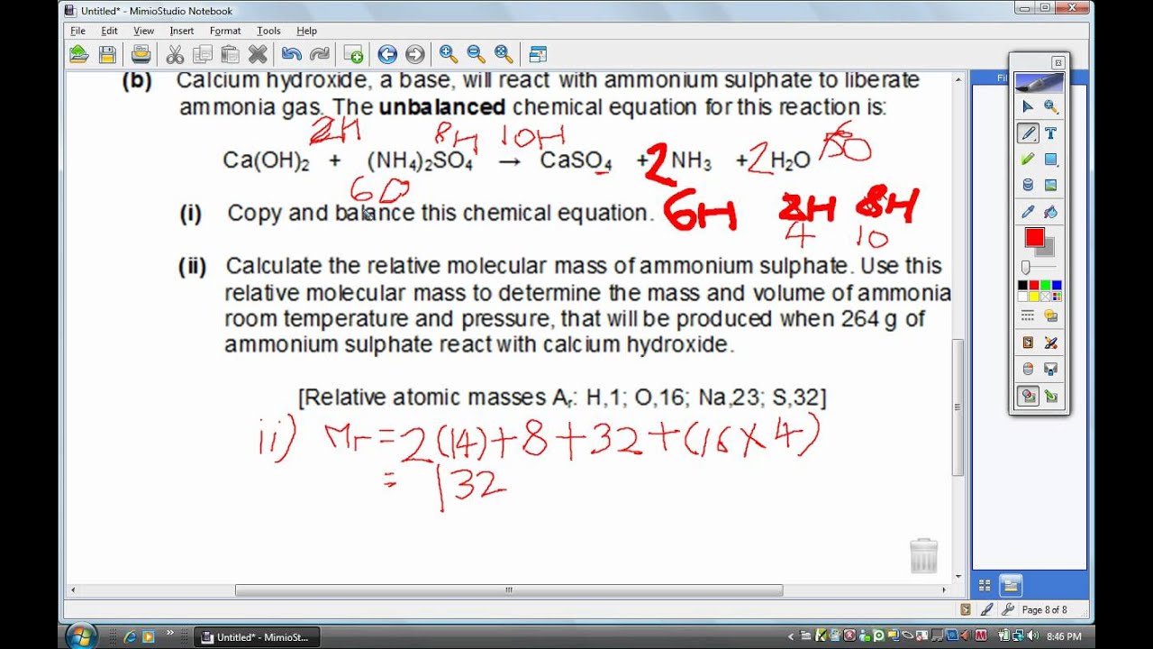 Chemical Calculations Mr Foo 2011 Mole and volume Balancing Equations ...