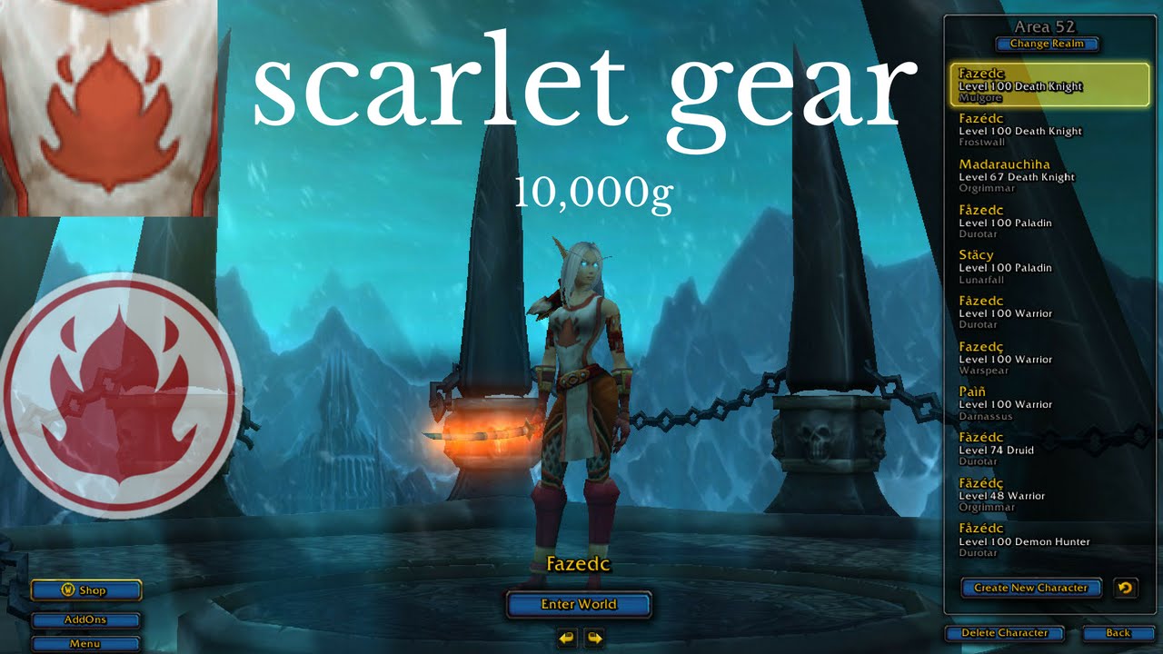 How to get the Tabard of the Scarlet Crusade and Scarlet Armor Transmog ...
