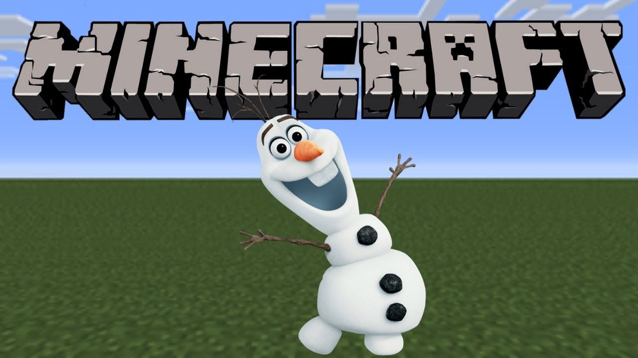 Minecraft Building Olaf - YouTube