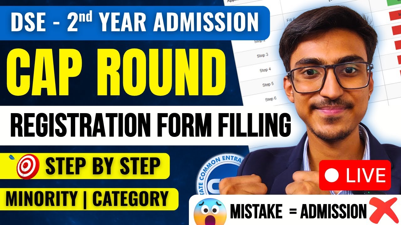 DSE 2nd Year ADMISSION PROCESS | STEP BY STEP LIVE REGISTRATION FORM ...