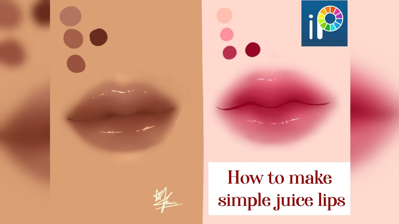How to make simple juice lips for begginers || Ibis Paint X - YouTube