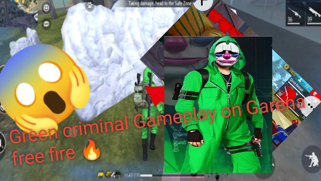 Green Criminal Gameplay on Garena free fire 🔥 😱 - YouTube