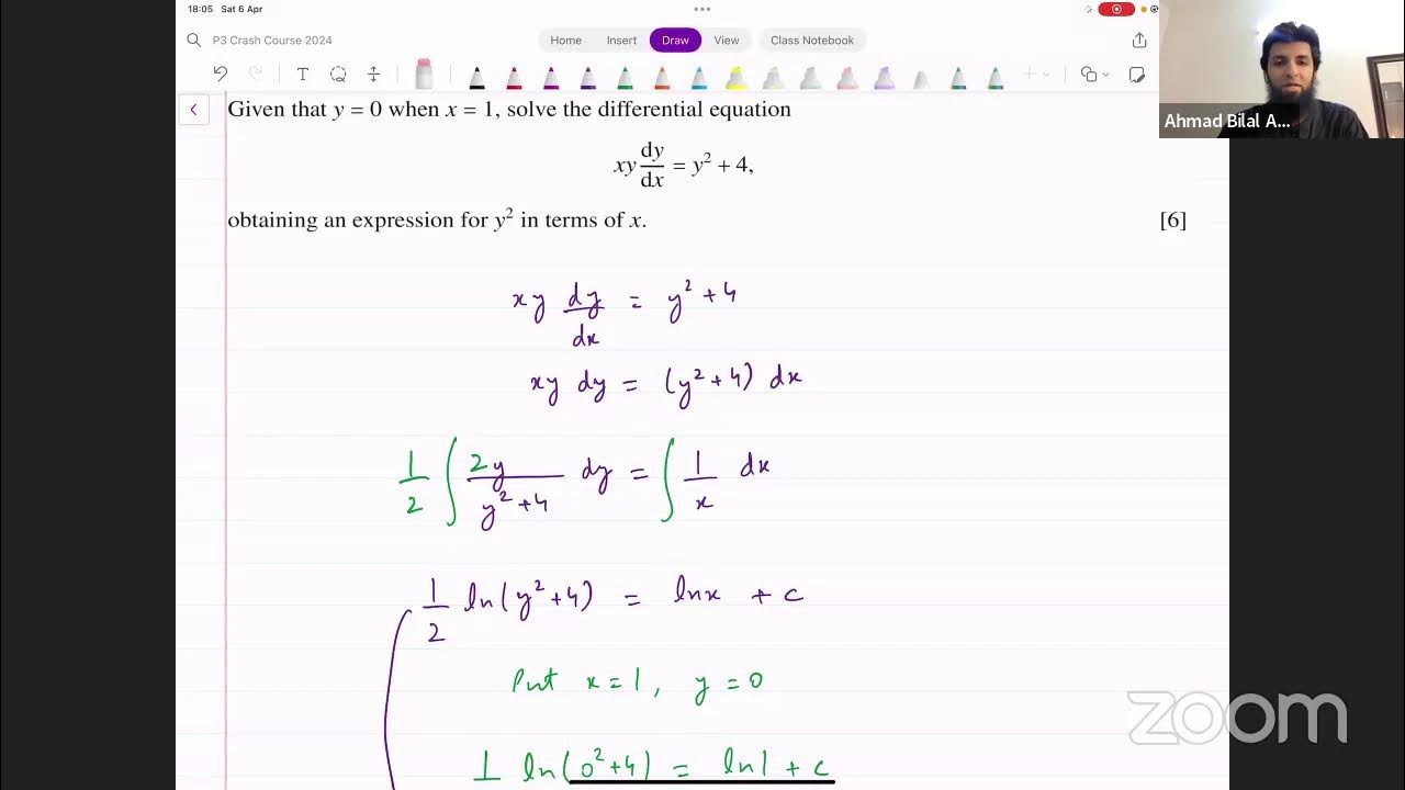 Differential Equations | 20240406 - P3 Crash Course - YouTube